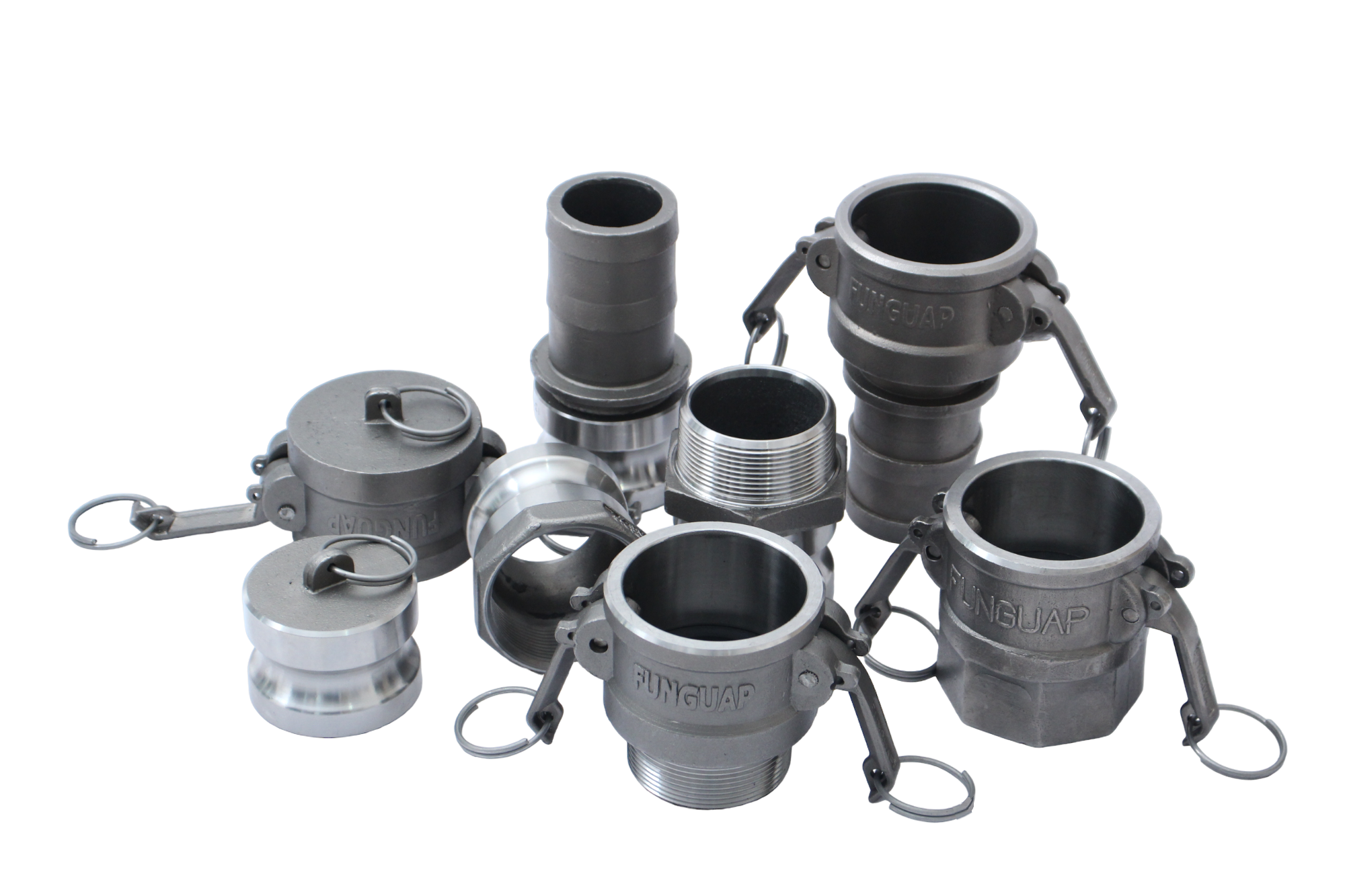 Produtos da FUNGUAP® em camlock, dry break, breakaway etc